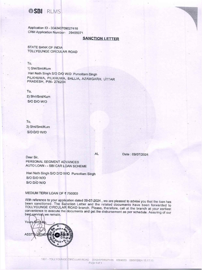 Hari Nath Singh Approval | PDF
