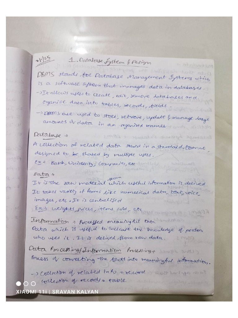 Dbms Notes | PDF