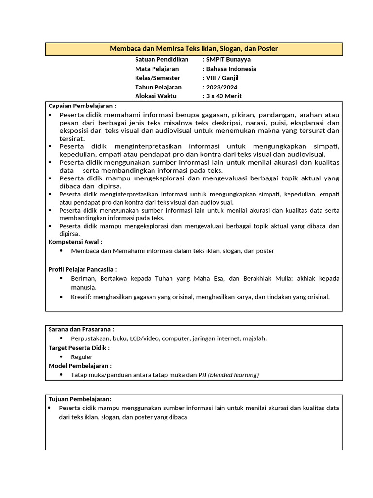 Teks Iklan, Slogan, Poster 2 | PDF