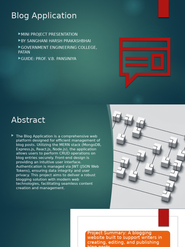 MERN Stack Blog Application Project | PDF | Computing | Information ...
