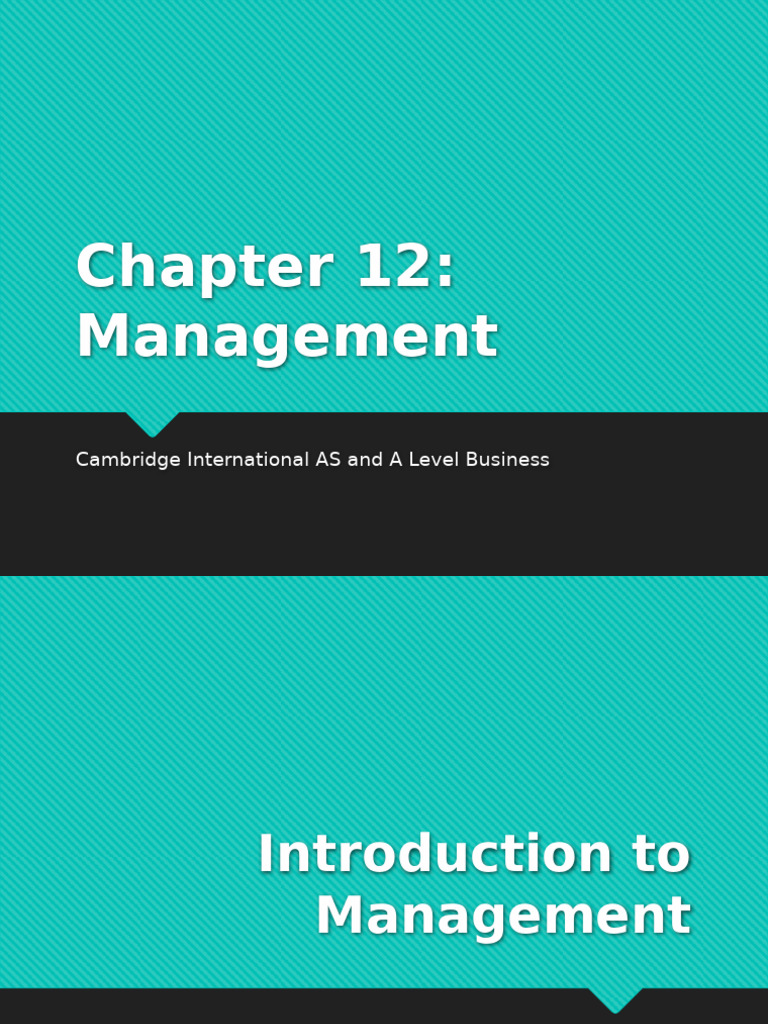 Chapter 12 Management Presentation | PDF | Motivation | Motivational