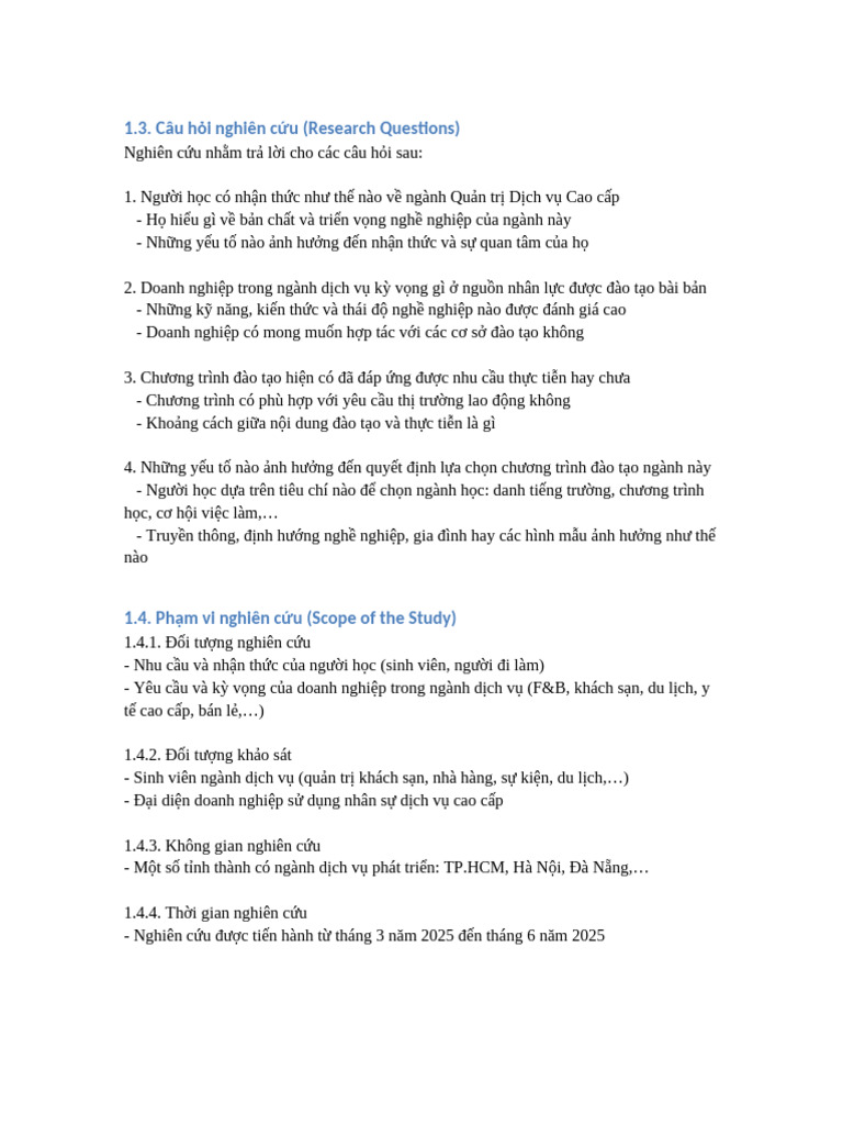 1.3 1.4 Cau Hoi Va Pham VI Nghien Cuu v2 | PDF