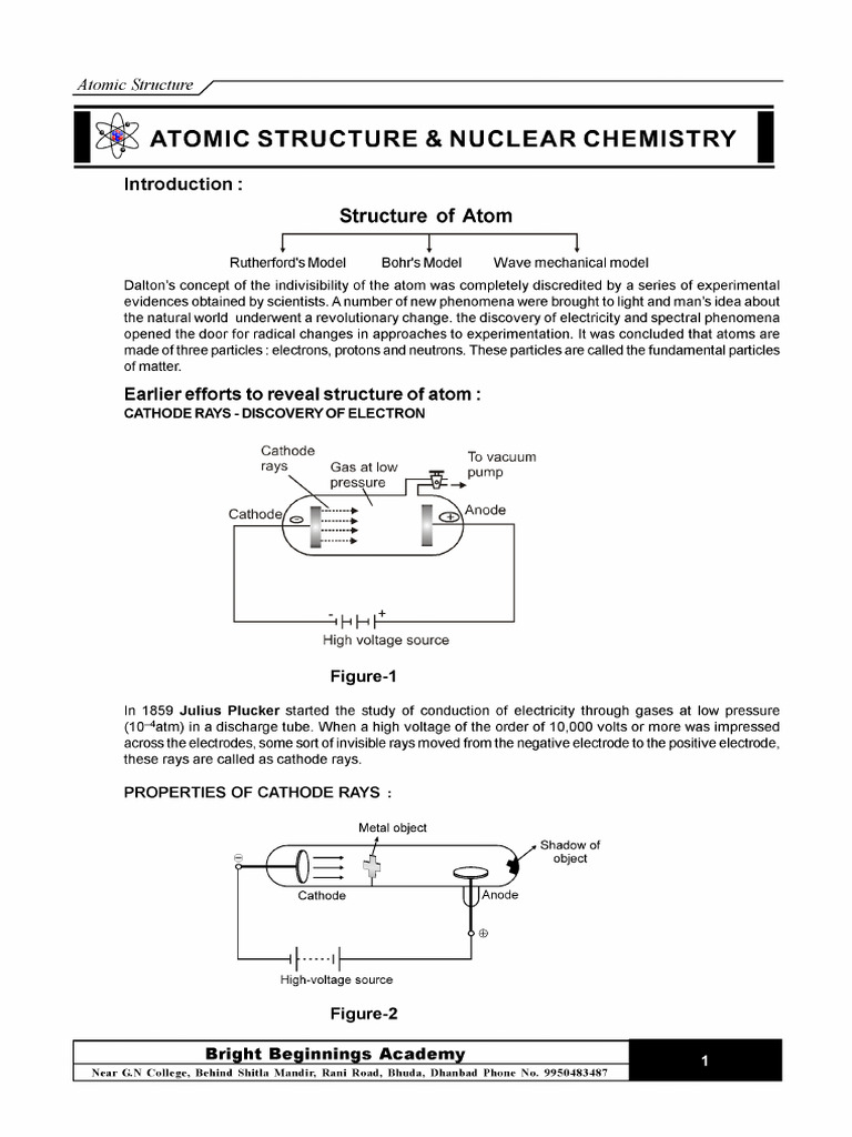 Atomic Structure Theory | PDF