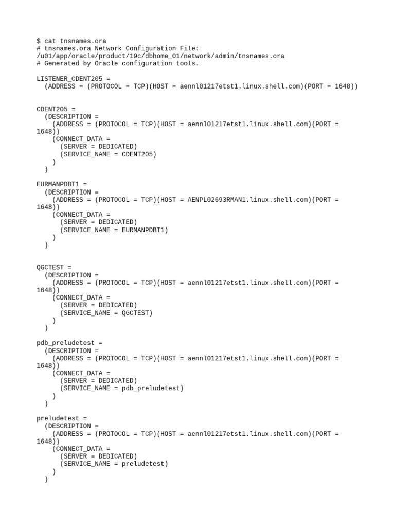 Tnsnames - Ora Sample File | PDF | Port (Computer Networking) | Transmission Control Protocol