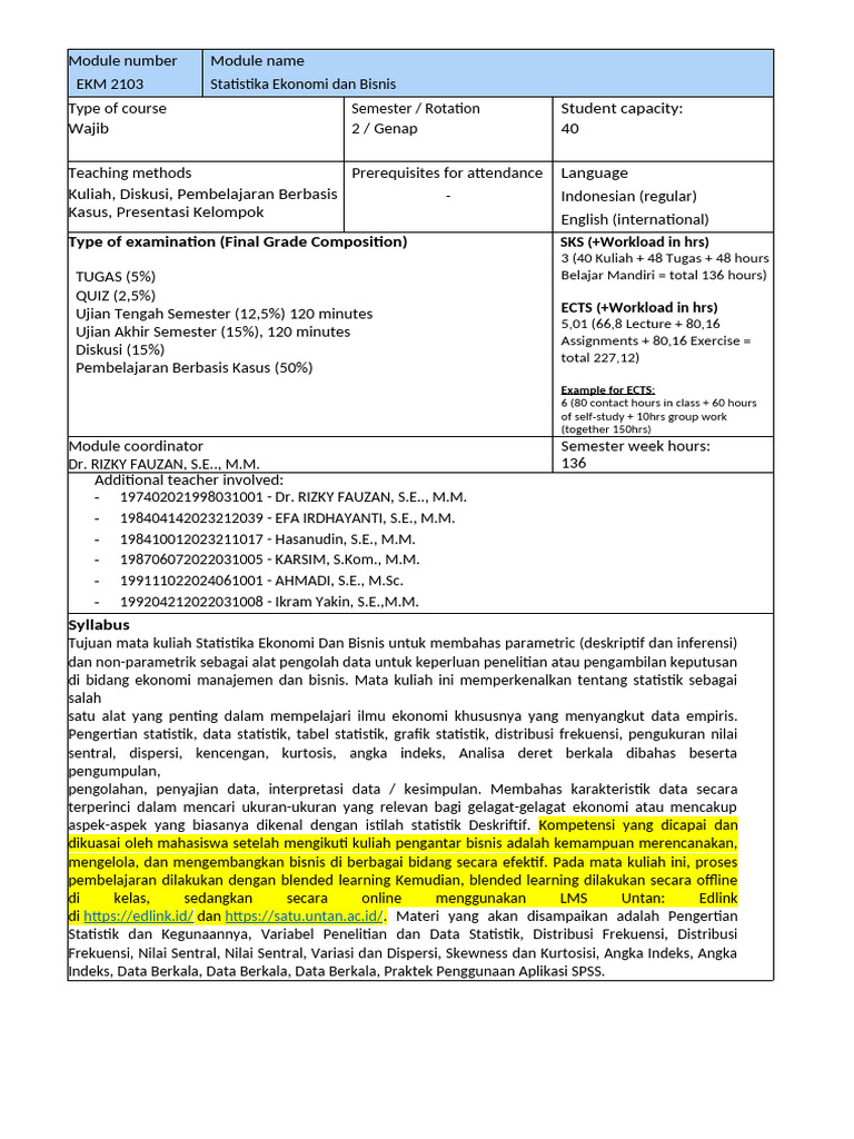 Statistika Ekonomi Dan Bisnis (Anisa Putri Hazizah B1021231201) | PDF