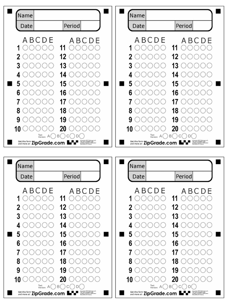 ESP Answer Sheet | PDF