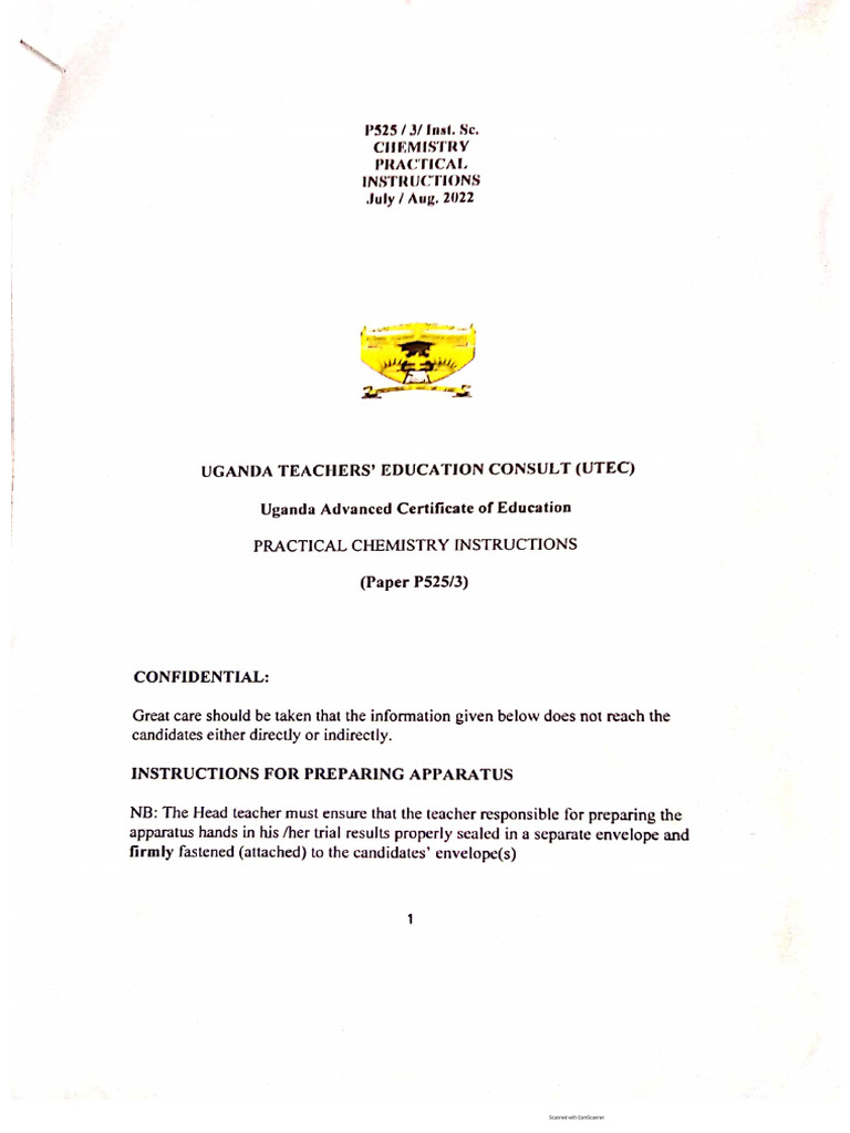 Utec Uace Chem 3 2022 | PDF