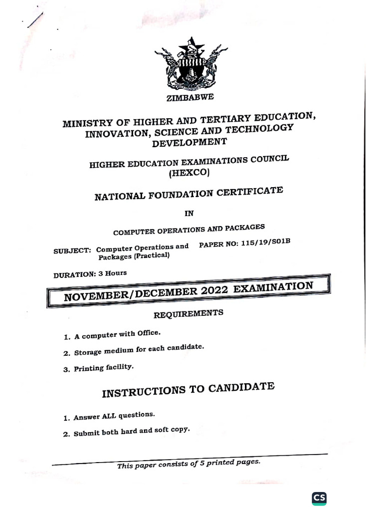 COPS Nov 2022 Prac | PDF