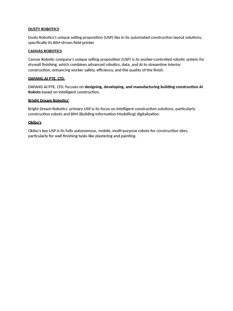 5 Competative Brands (Usp) | PDF