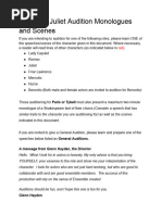 Shakespearean Monologues for Auditions | PDF