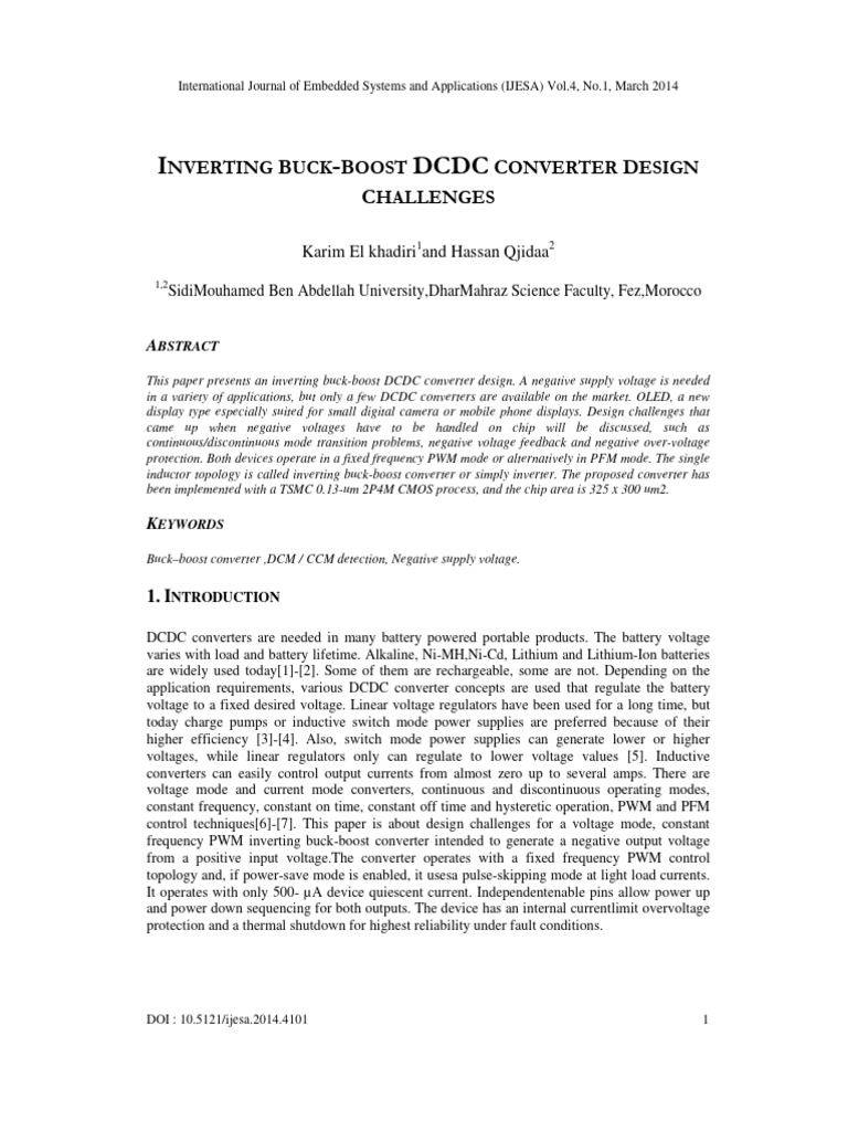 Inverting Buck-Boost DCDC Converter Design Challenges | PDF | Power Electronics | Manufactured Goods