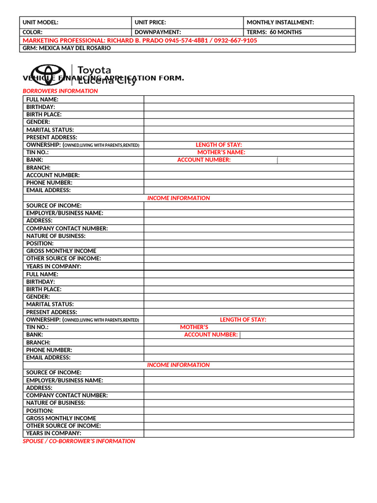 Newapplication Form Chad | PDF
