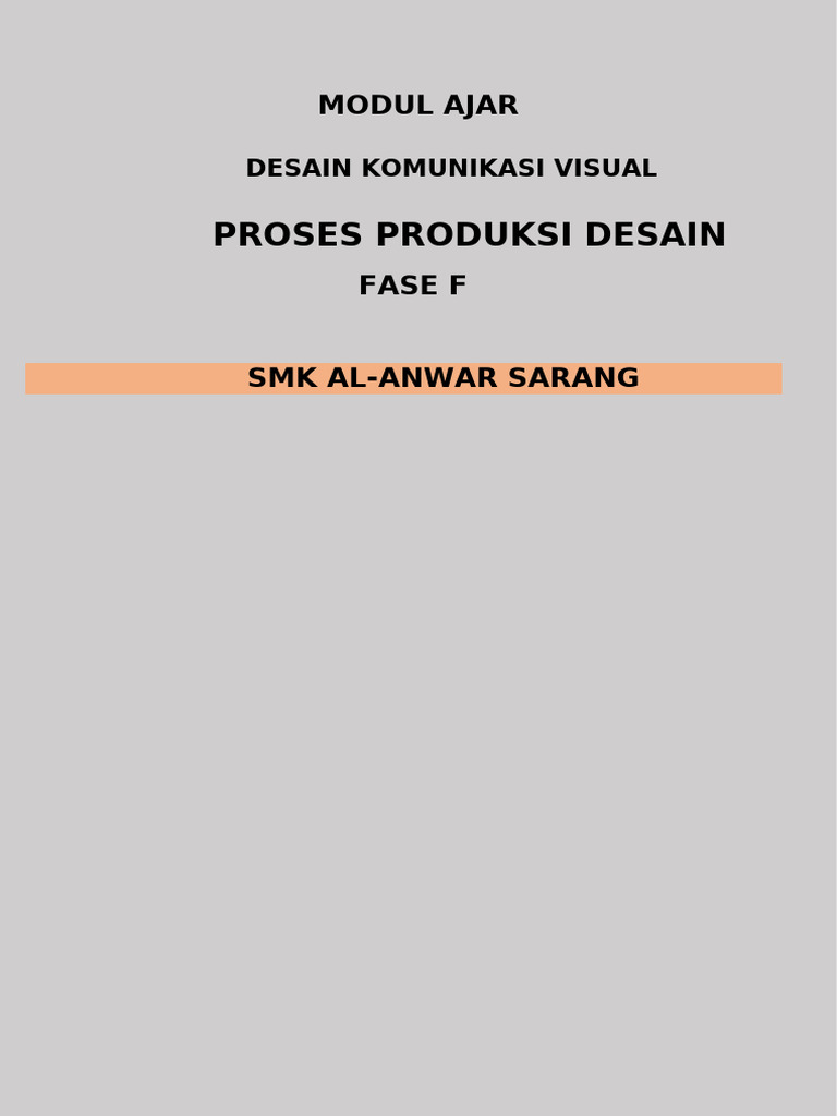 Proses Produksi Desain DKV Fase F | PDF
