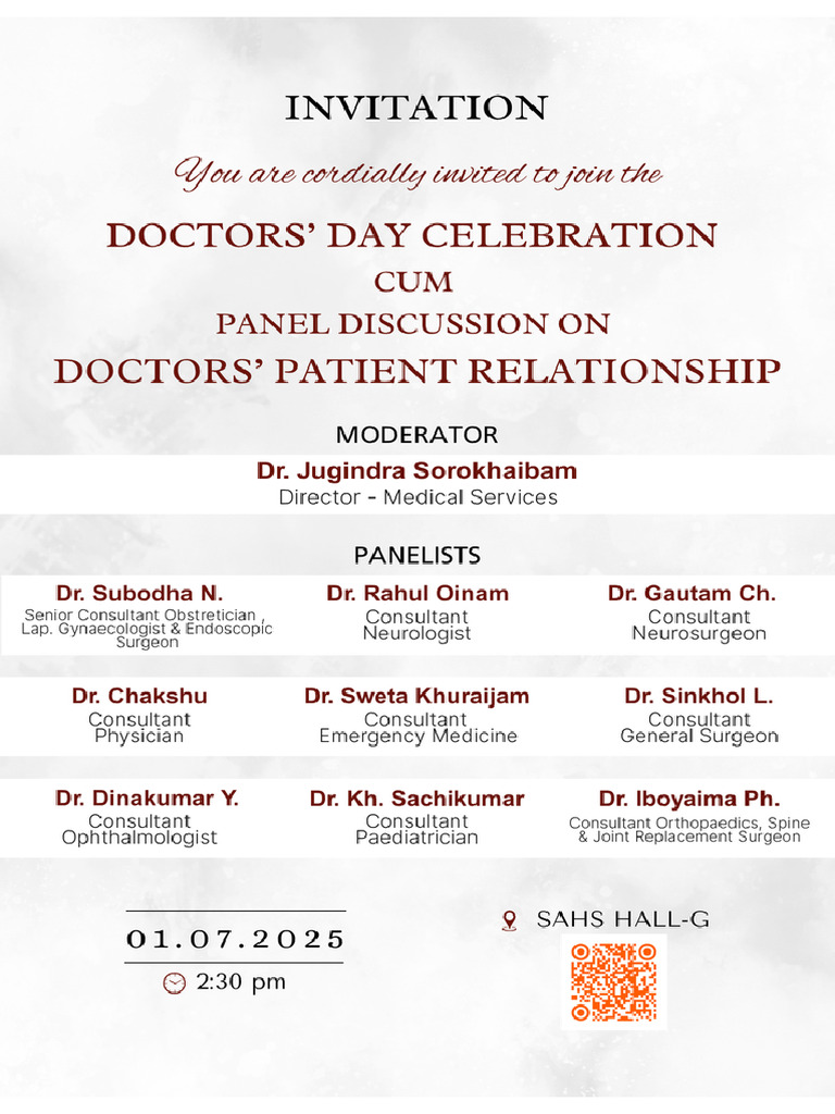 5-7.3 Invitation Front Back Doctors Day | PDF