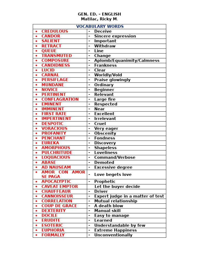 Gen Ed English | PDF | Verb | Linguistics