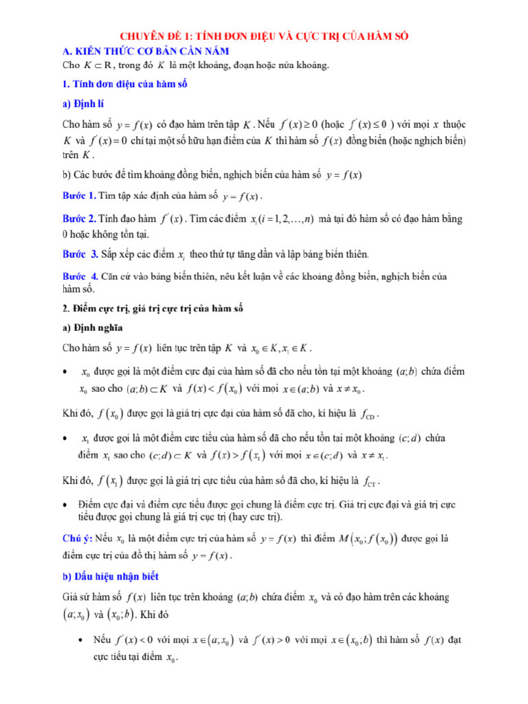 Chuyen de 1tinh Don Dieu Va Cuc Tri Cua Ham Sode Bai 1600 PDF - Gdrive.vip | PDF