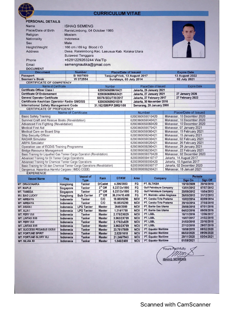 CV Ishaq Semeng | PDF