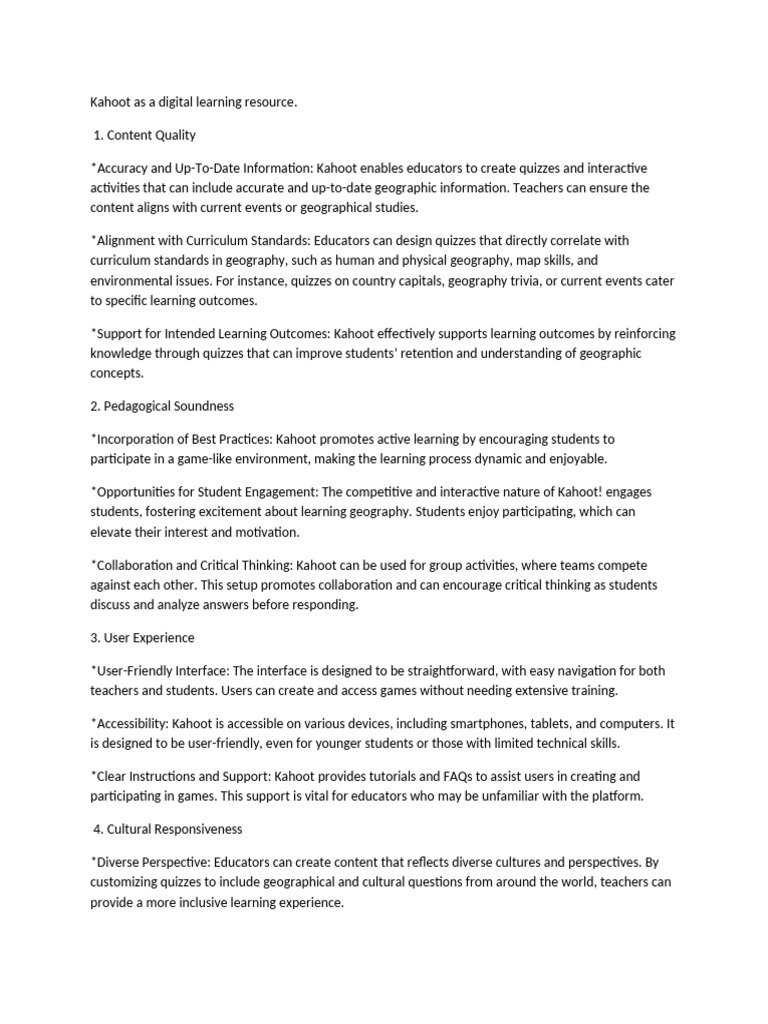 Kahoot Digital Learning Resource | PDF | Learning | Teachers