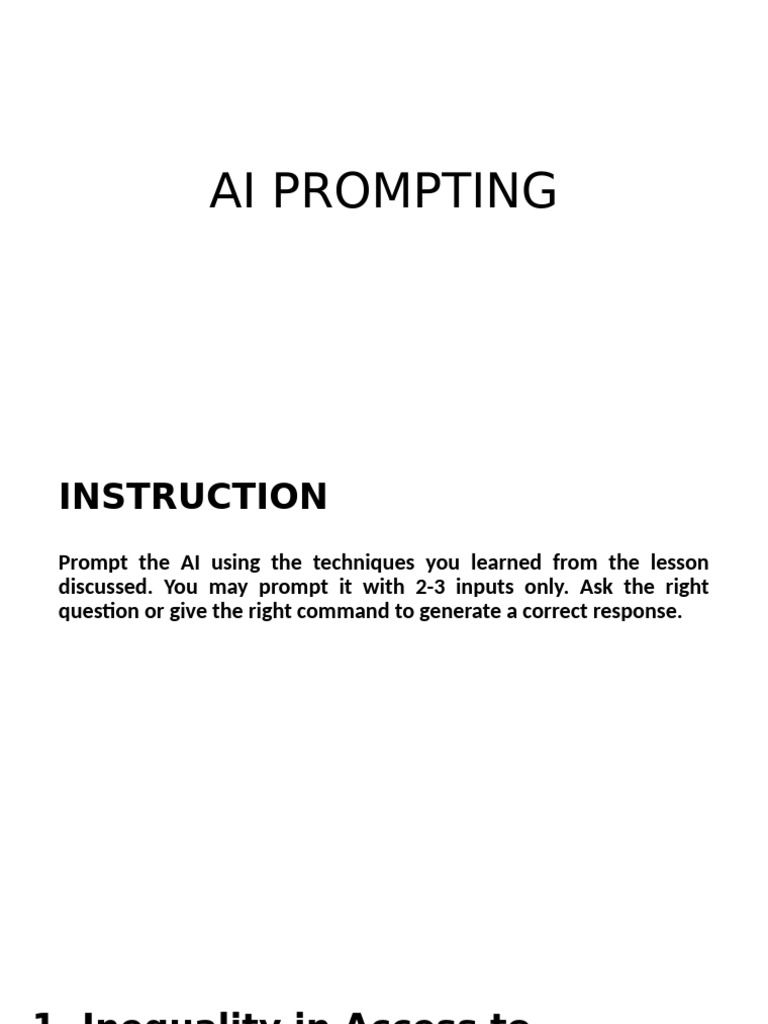 Ai Prompting Activity | PDF