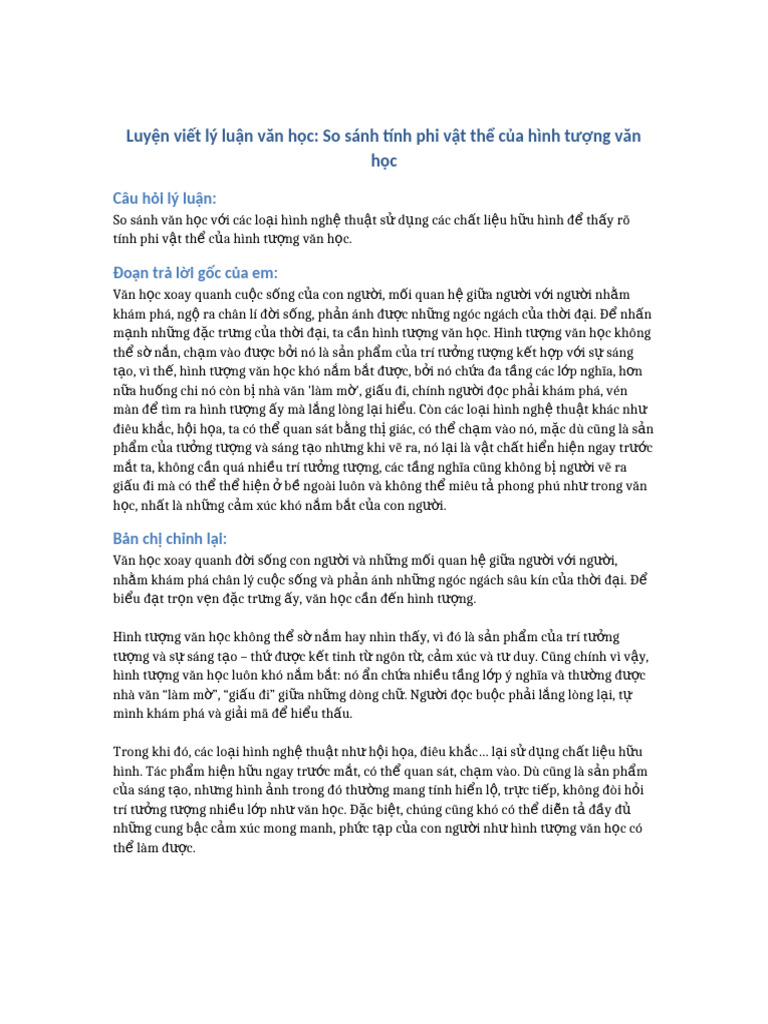 Luyen Viet LLVH Cau 1 2 | PDF