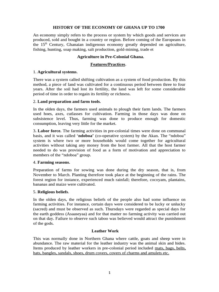 Ghana's Pre-Colonial Economic History | PDF | Atlantic Slave Trade ...