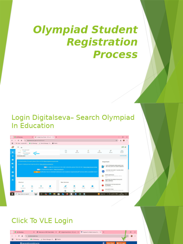 Olympiad Registration Process Presentation | PDF
