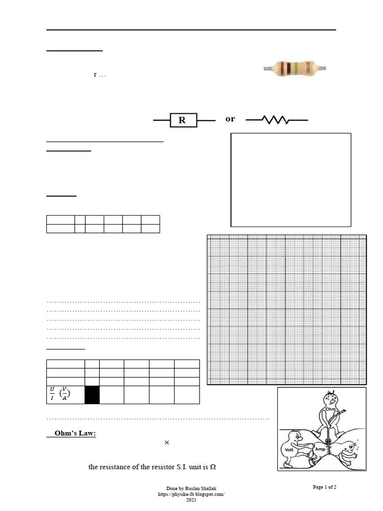 Resistor Concepts for Grade 9 Students | PDF | Electrical Network ...