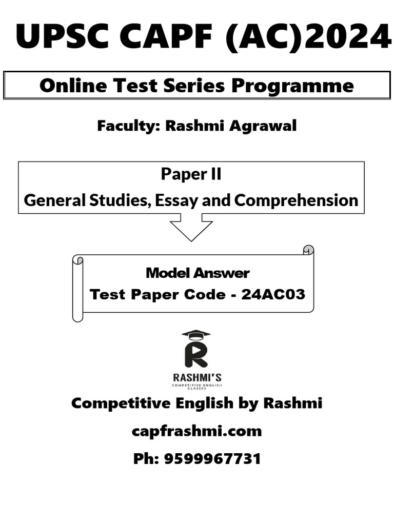 24AC03 Model Answer Final | PDF | Surrogacy | Silk Road