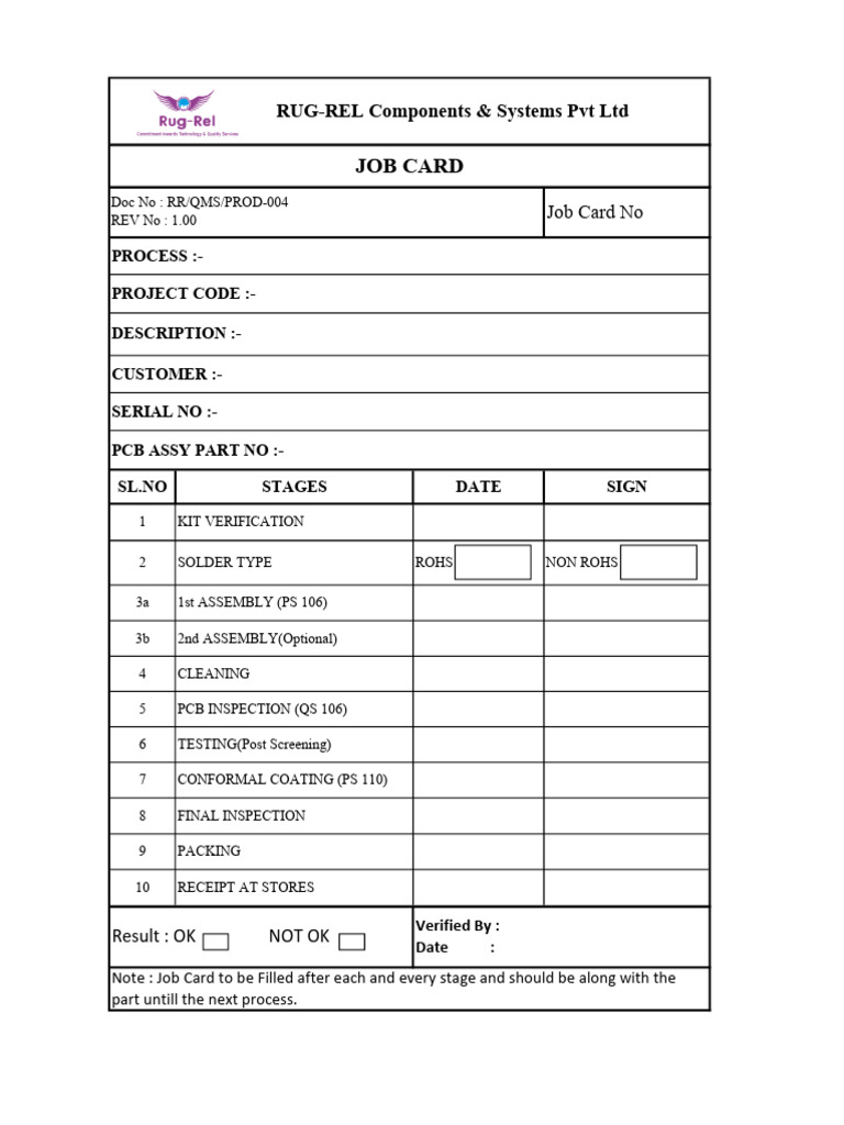 JOB Card .. | PDF