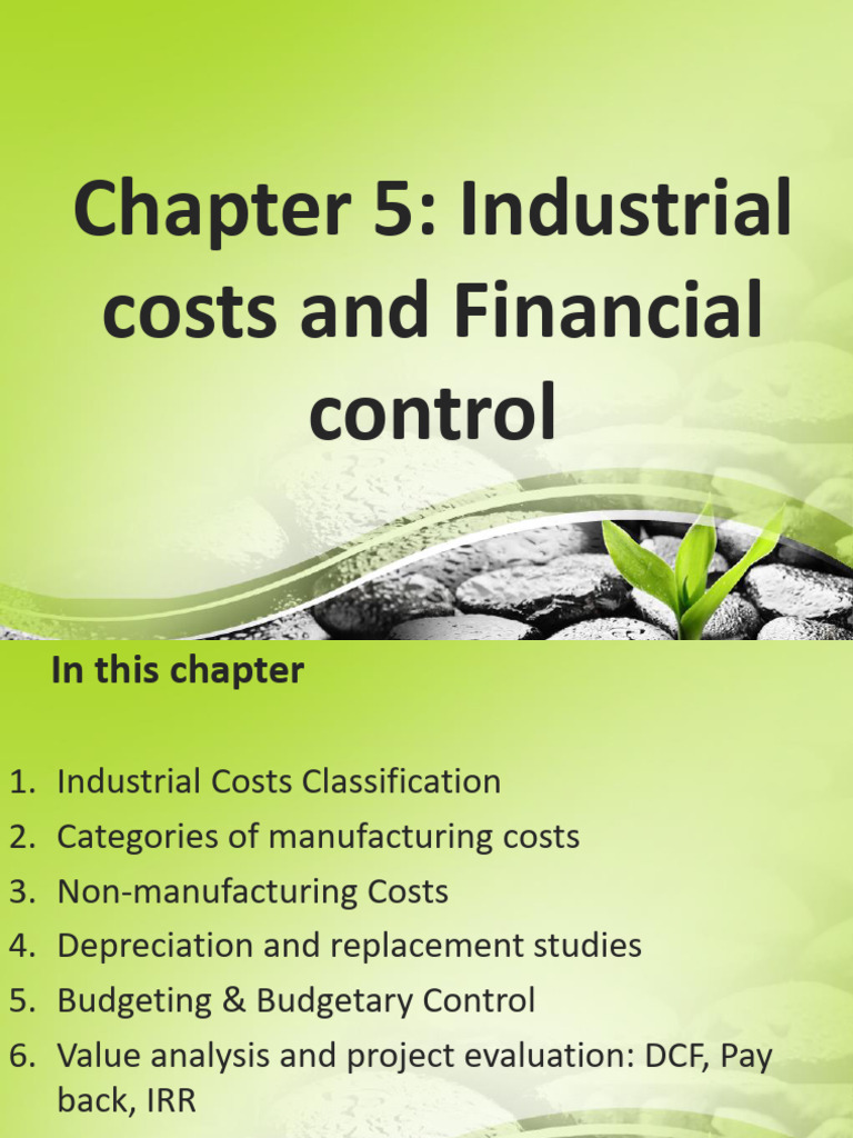 Industrial Costs and Financial Control | PDF | Net Present Value ...