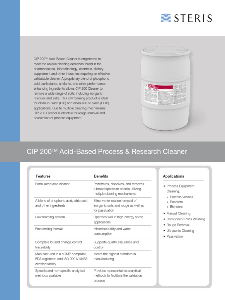 CIP 200 Product Overview en | PDF | Chemical Substances | Chemistry