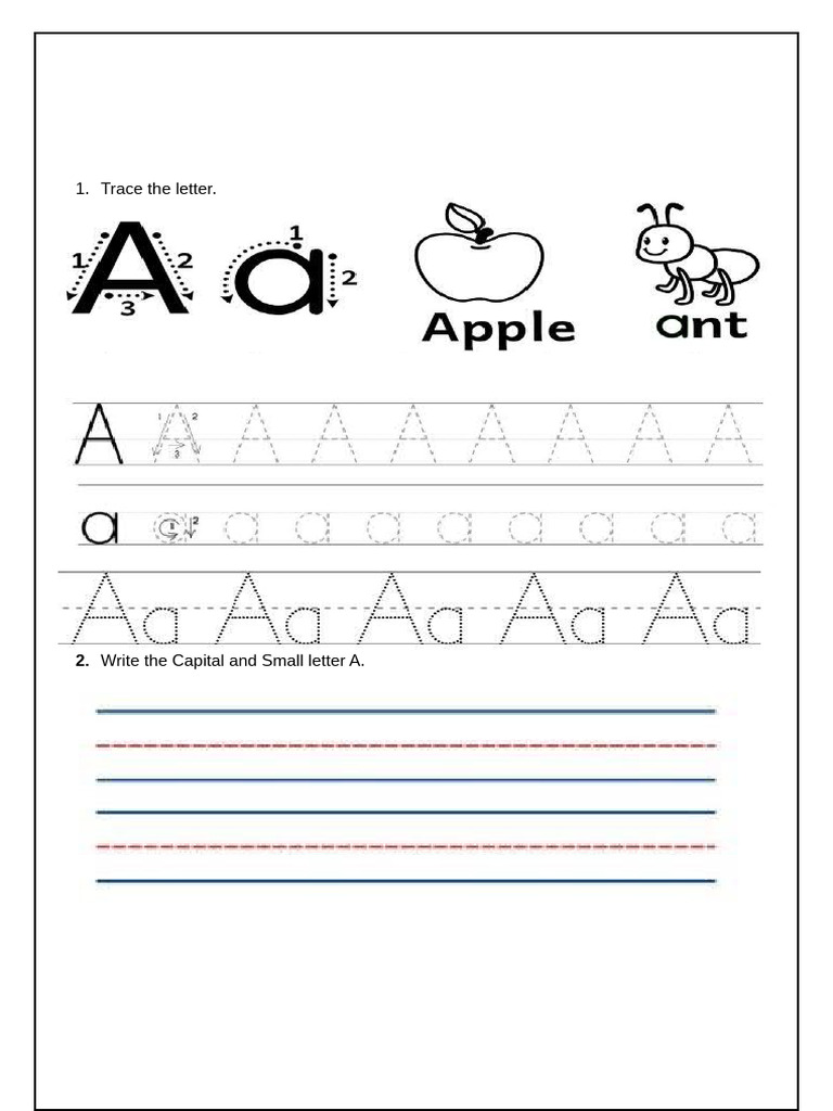 Activities for Learning Letter A | PDF