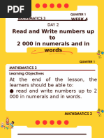 Reading & Writing Numbers to 1000 | PDF