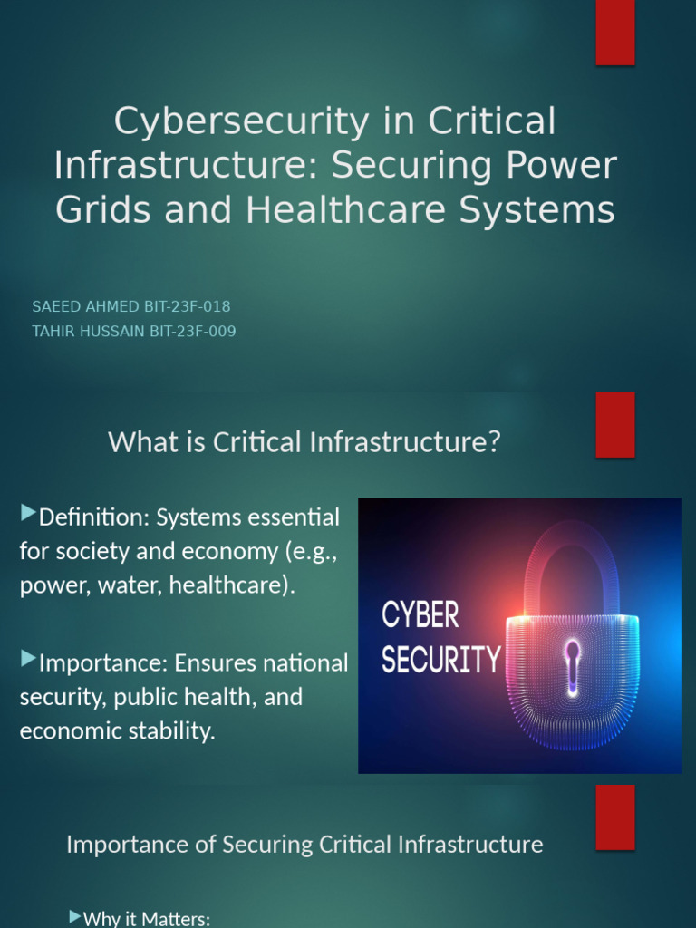 Securing Cybersecurity in Critical Infrastructure | PDF | Computer ...