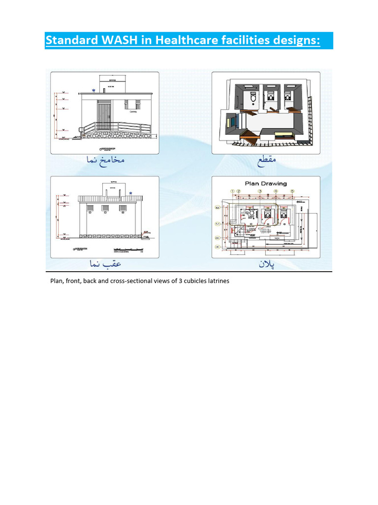 Standard WASH Designs for Healthcare Facilities | PDF | Wash | Sanitation