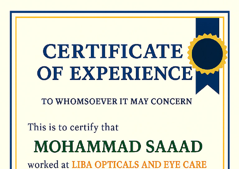 Mohammad Saad Certificate | PDF