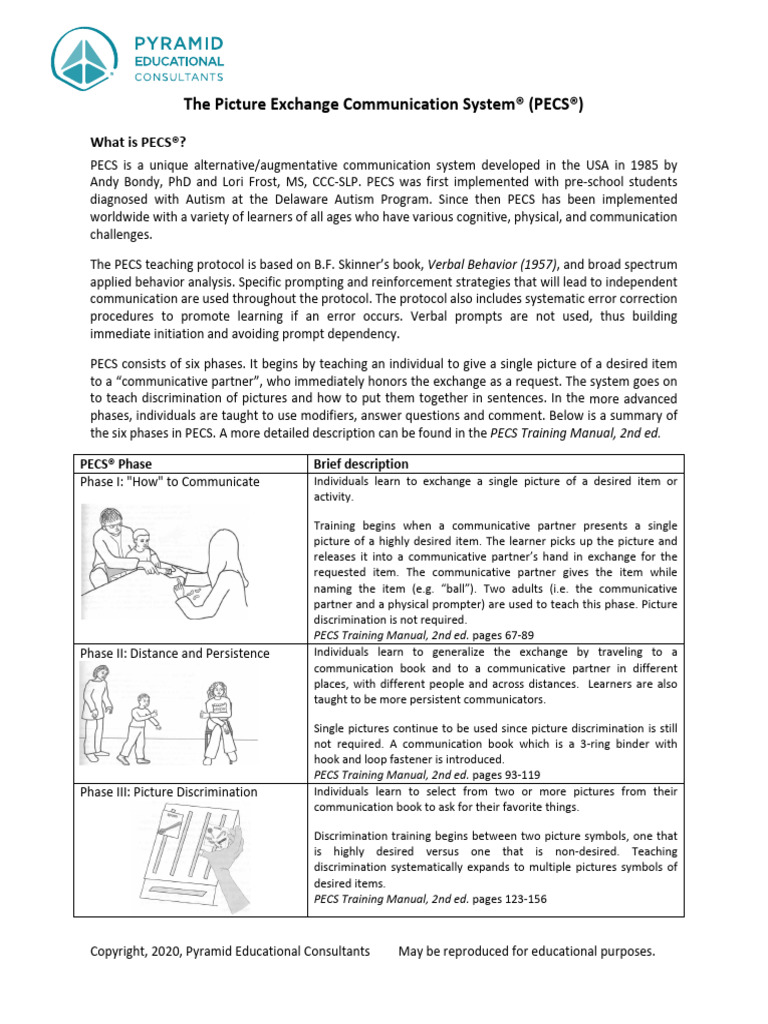 Understanding the PECS Communication System | PDF | Cognitive Science ...