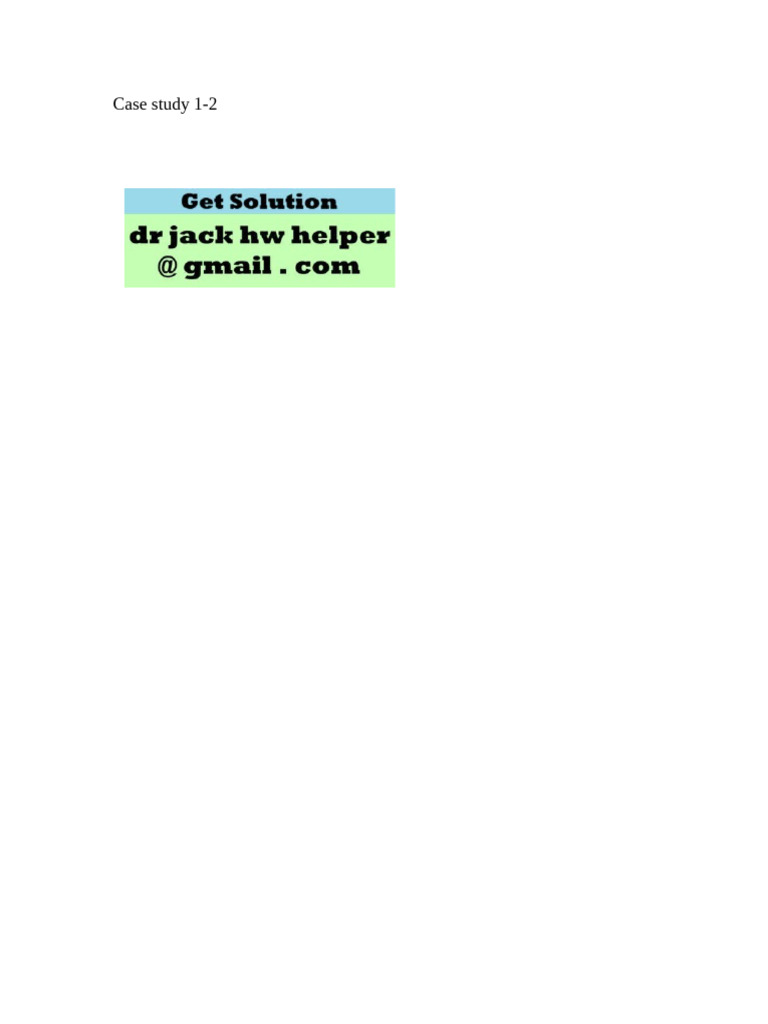 Case Study 12 | PDF
