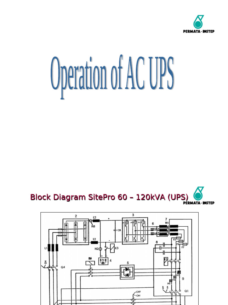 SitePro 60-120kVA UPS Block Diagram | PDF | Power Inverter | Rectifier