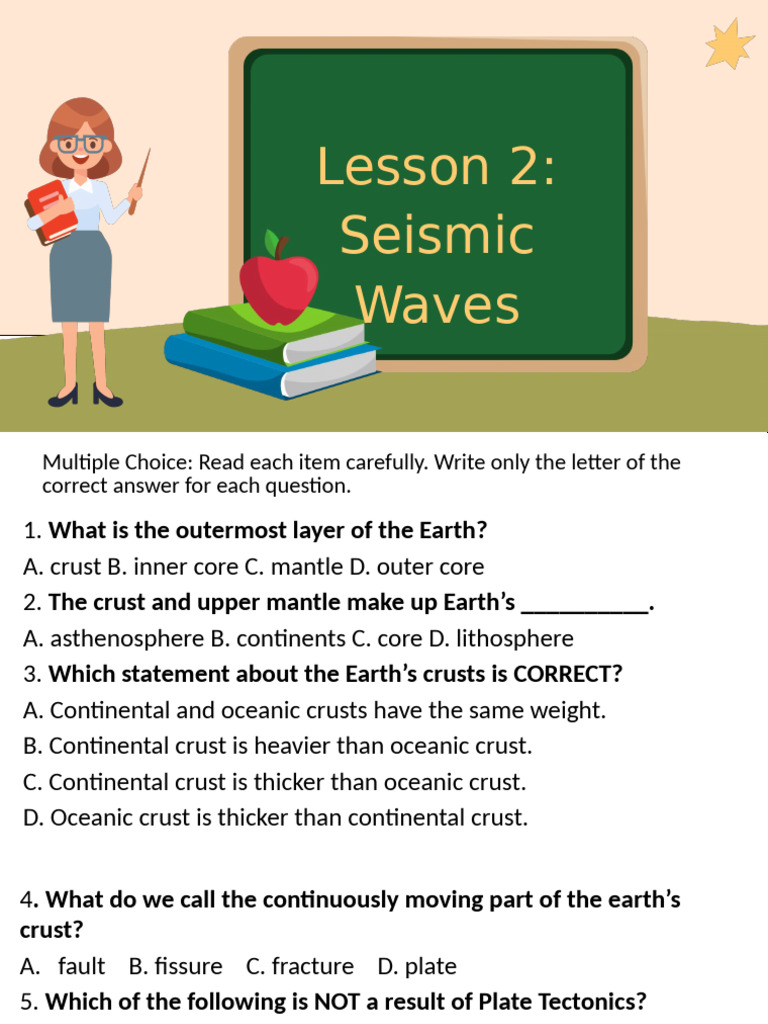 Lesson 2 Seismic Waves | PDF | Earthquakes | Crust (Geology)