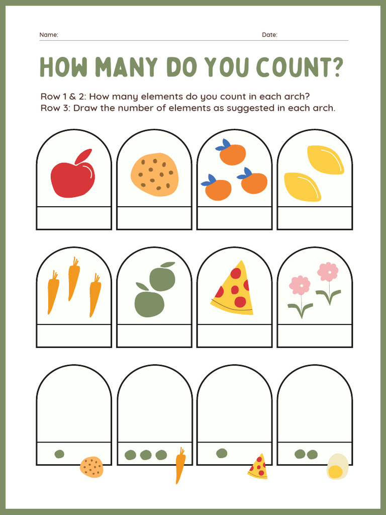 Count To Three Worksheet | PDF