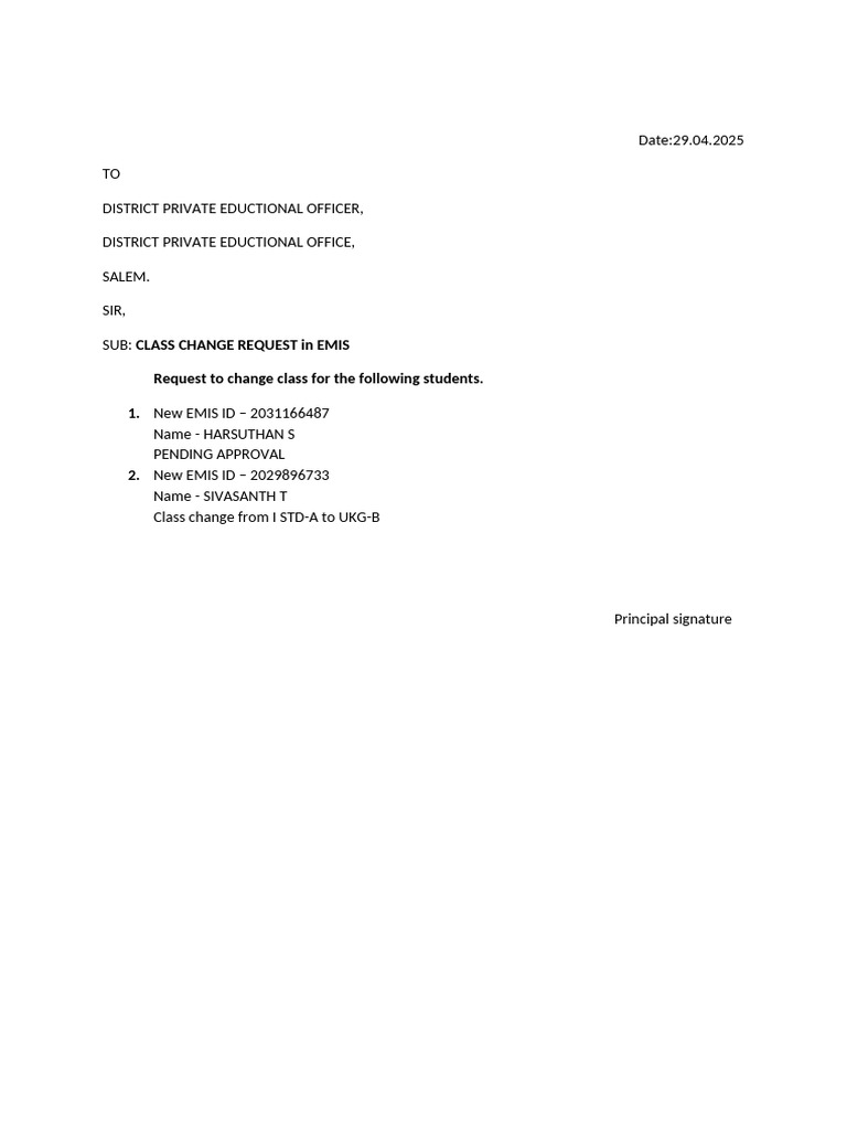 Deo Office Letter | PDF