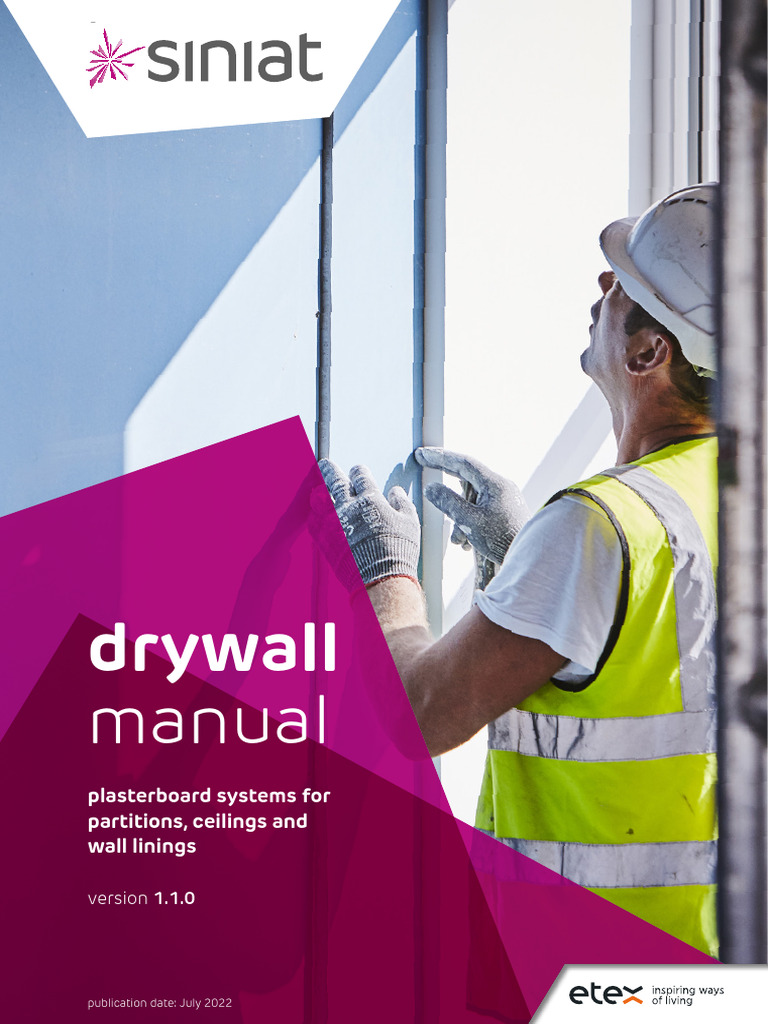 Siniat Drywall Manual s1 Introduction v1.1.0 | PDF | Drywall | Wall