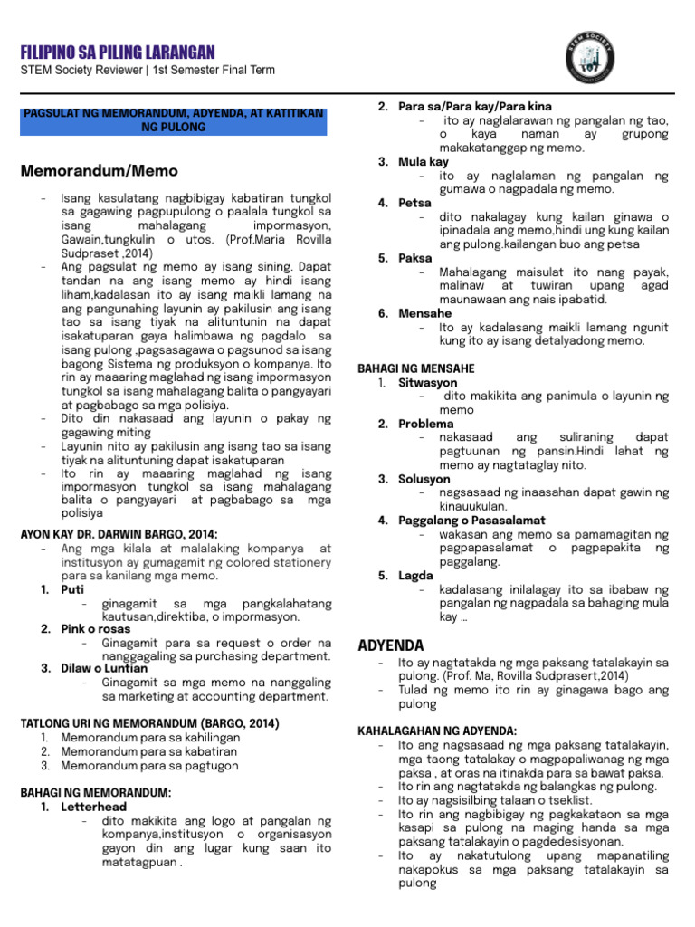 Filipino Sa Piling Larangan | PDF