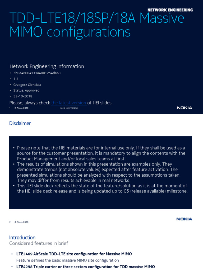 AirScale TDD-LTE Site Configuration For Massive MIMO | PDF | Wavelength Division Multiplexing ...
