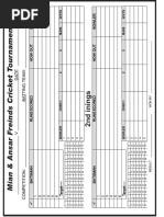 Cricket Score Sheet Template | PDF