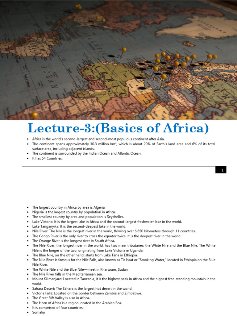Lecture 3 Basic of Africa | PDF | Nile | Africa
