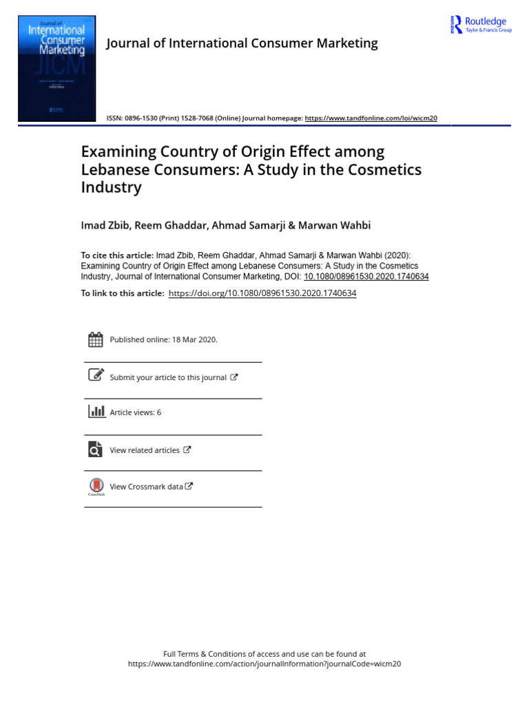 Examining Country of Origin Effect Among | PDF | Luxury Goods ...