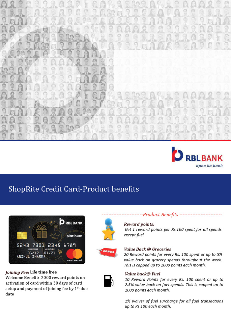 ShopRite - Product Deck | PDF | Loyalty Program | Credit Card