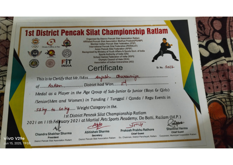 Martial Arts Yellow Belt Certificate | PDF